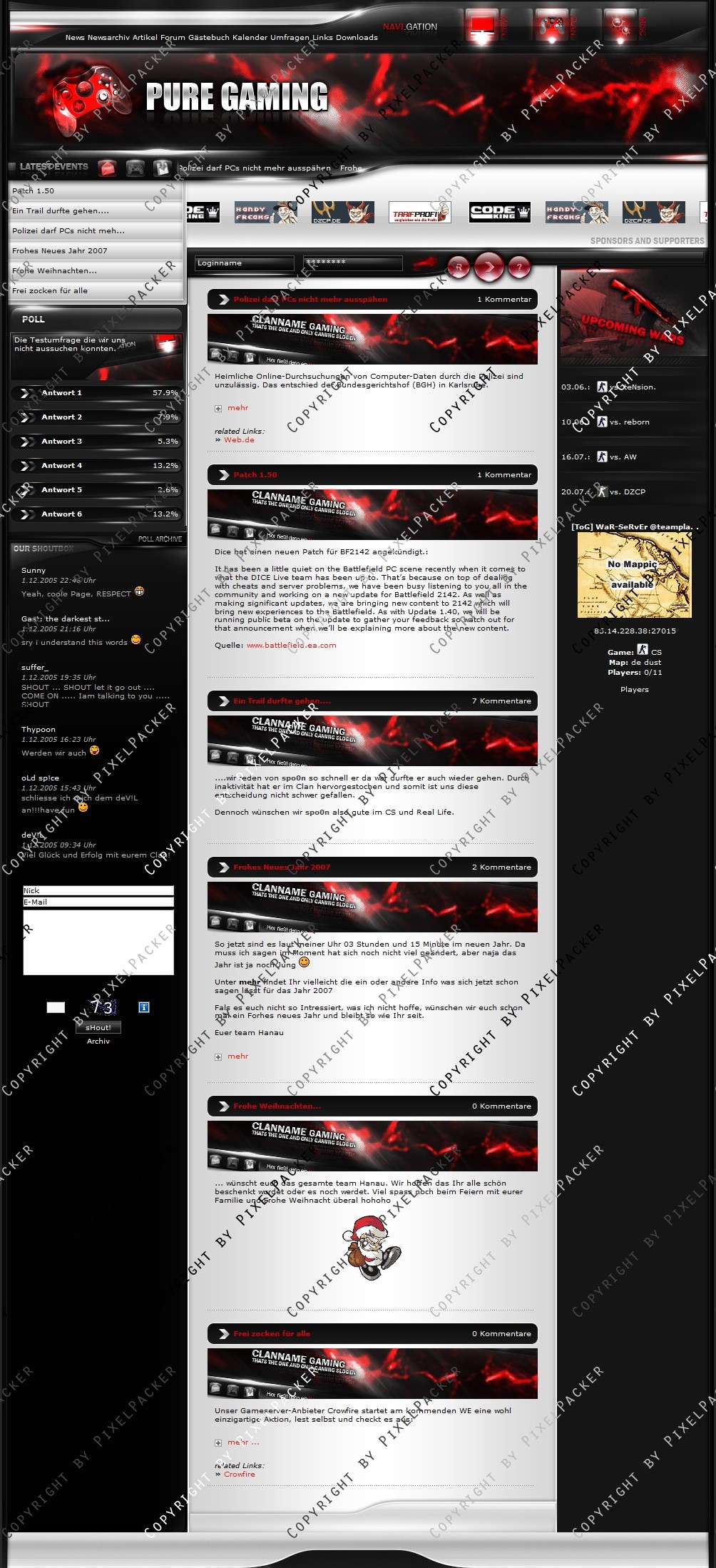 Pure Gaming - Templates - ClanDesigns