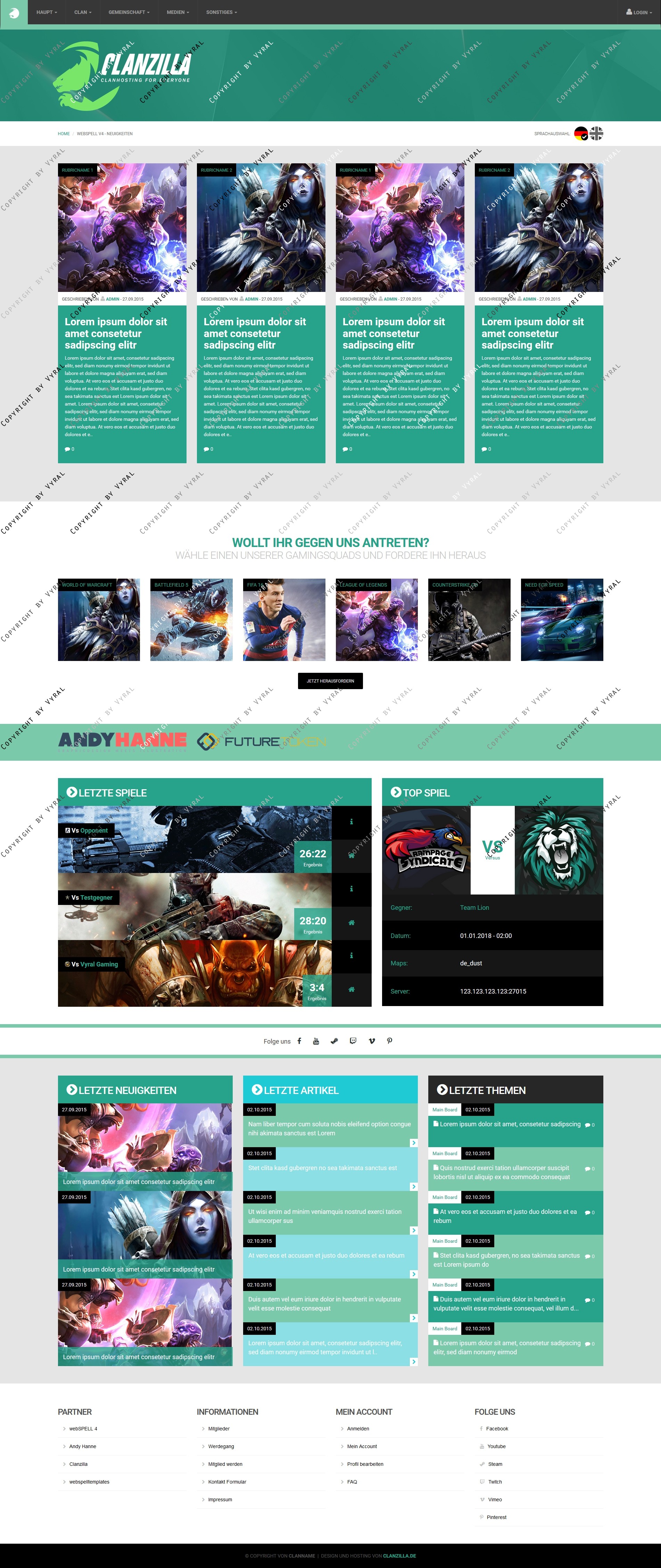 Webspell Template GIGAN - Templates - ClanDesigns